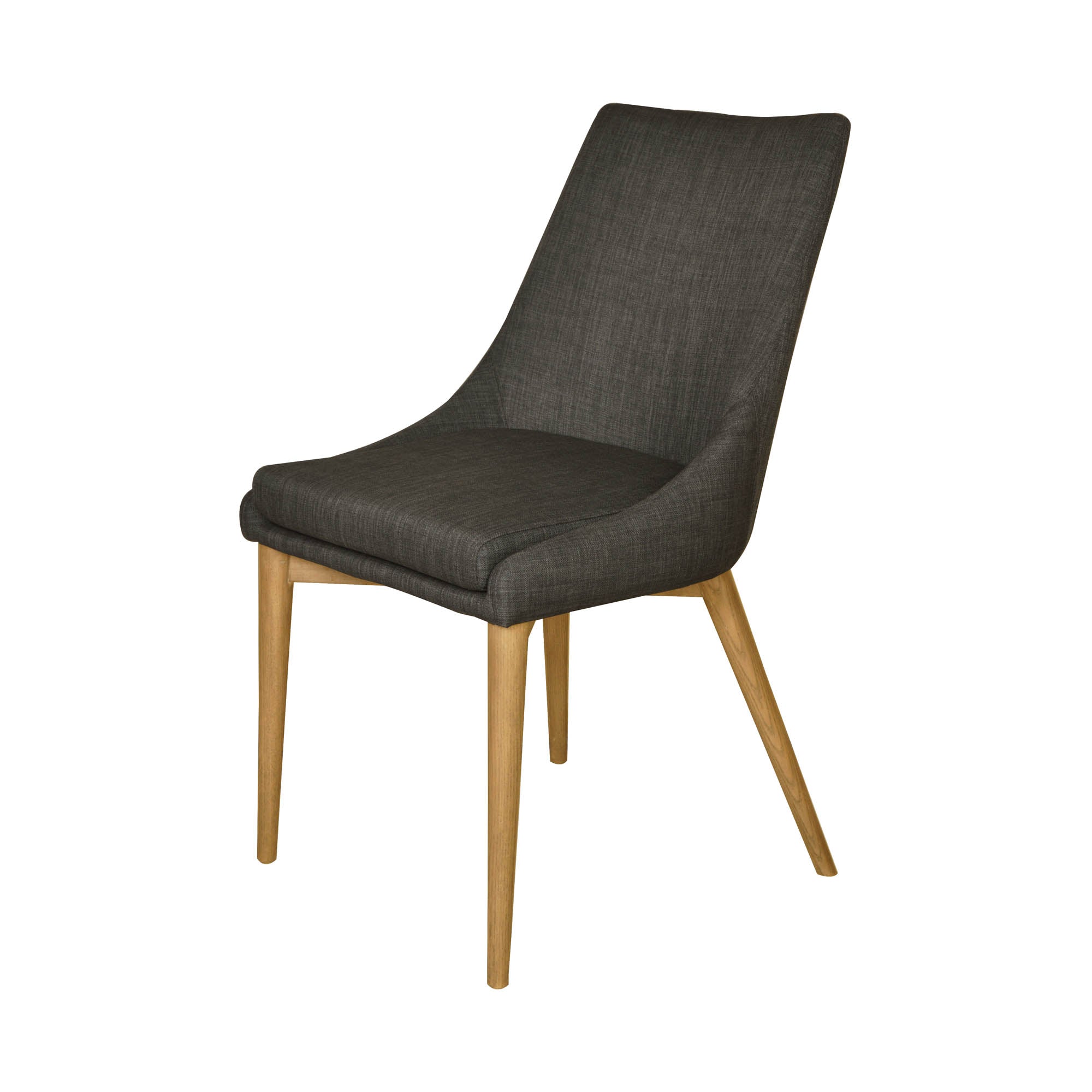Fritz Side Dining Chair - Dark Grey Natural Leg – Furniture Barn