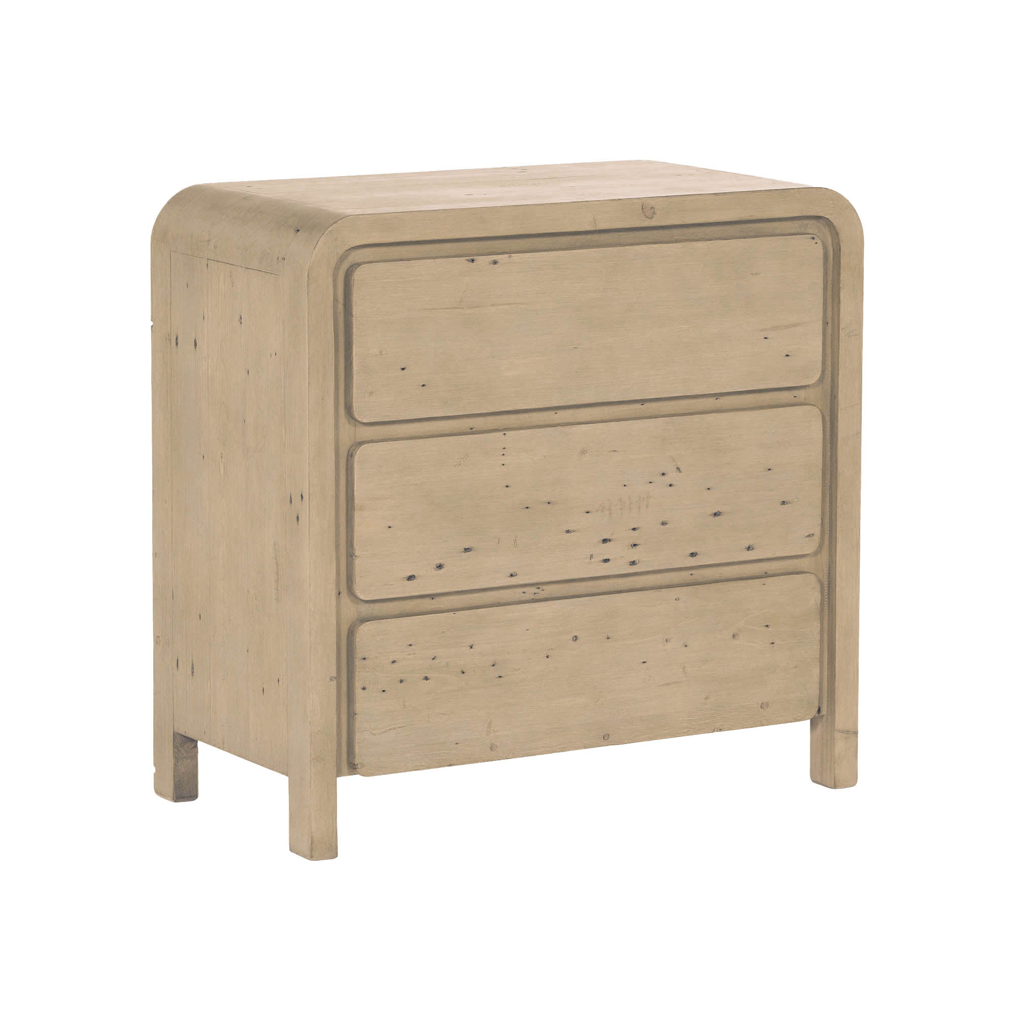 Opera 3 Drawer Small Chest - Scrubbed Teak – Furniture Barn